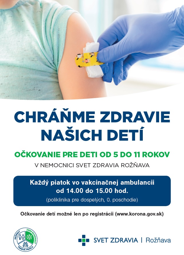 Očkovanie pre deti od 5 do 11 rokov | Oficiálna stránka mesta Rožňava